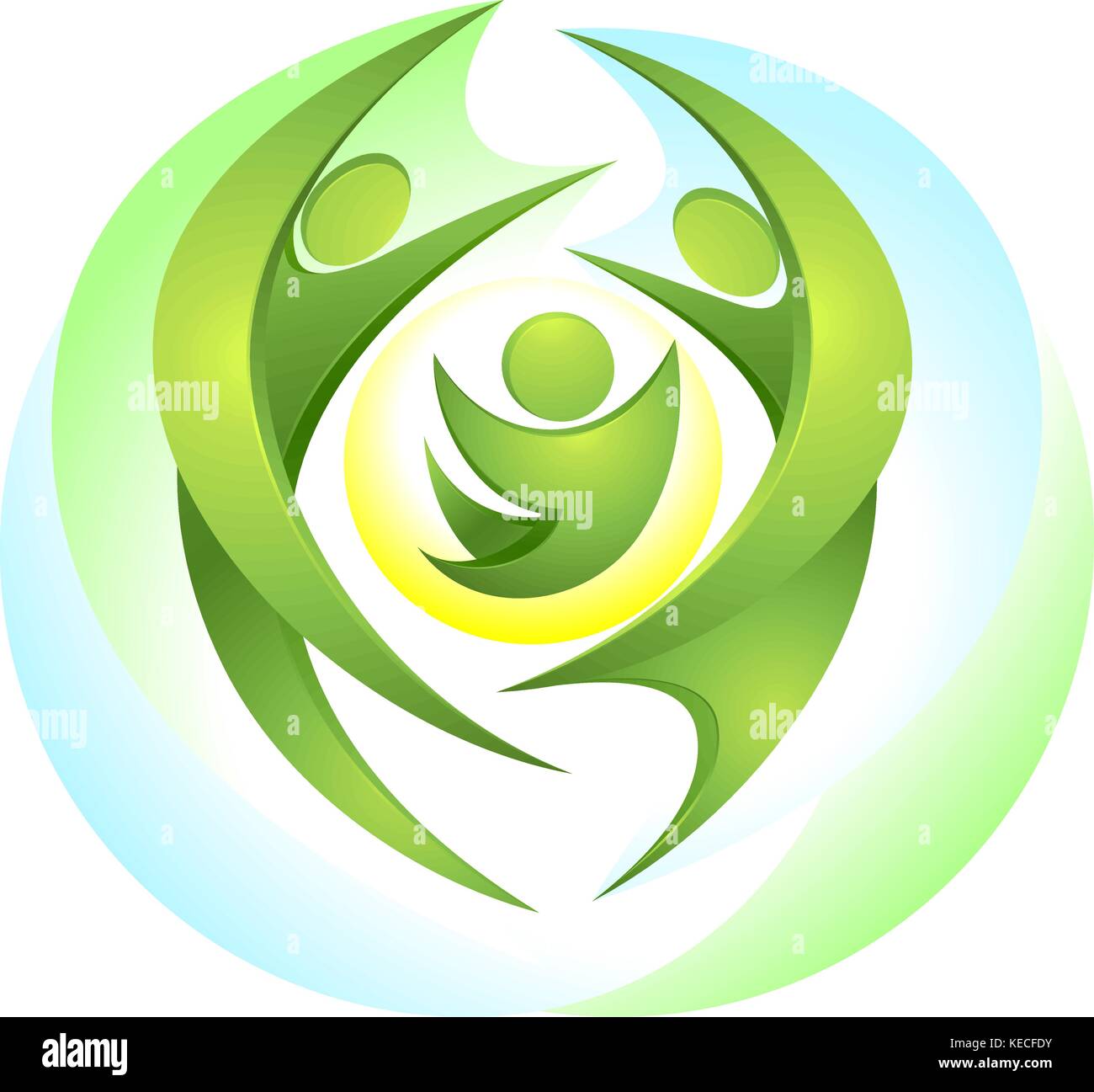 Happy green family Stock Vector Image & Art - Alamy