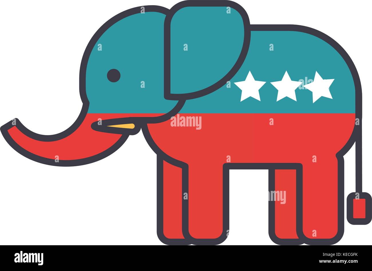 American politics concept illustration donkey Stock Vector Images - Alamy