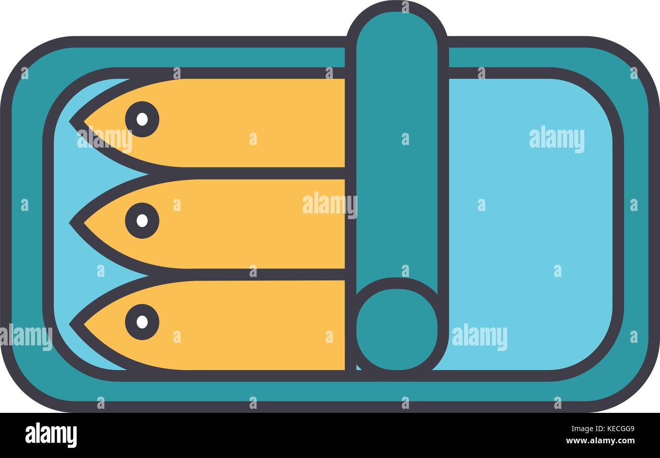 Tinned sardine Stock Vector Images - Alamy