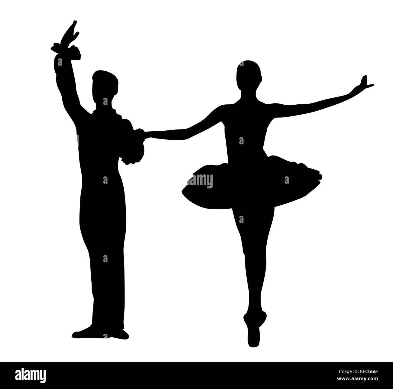 Couple Ballet Dancers Stock Vector Image And Art Alamy