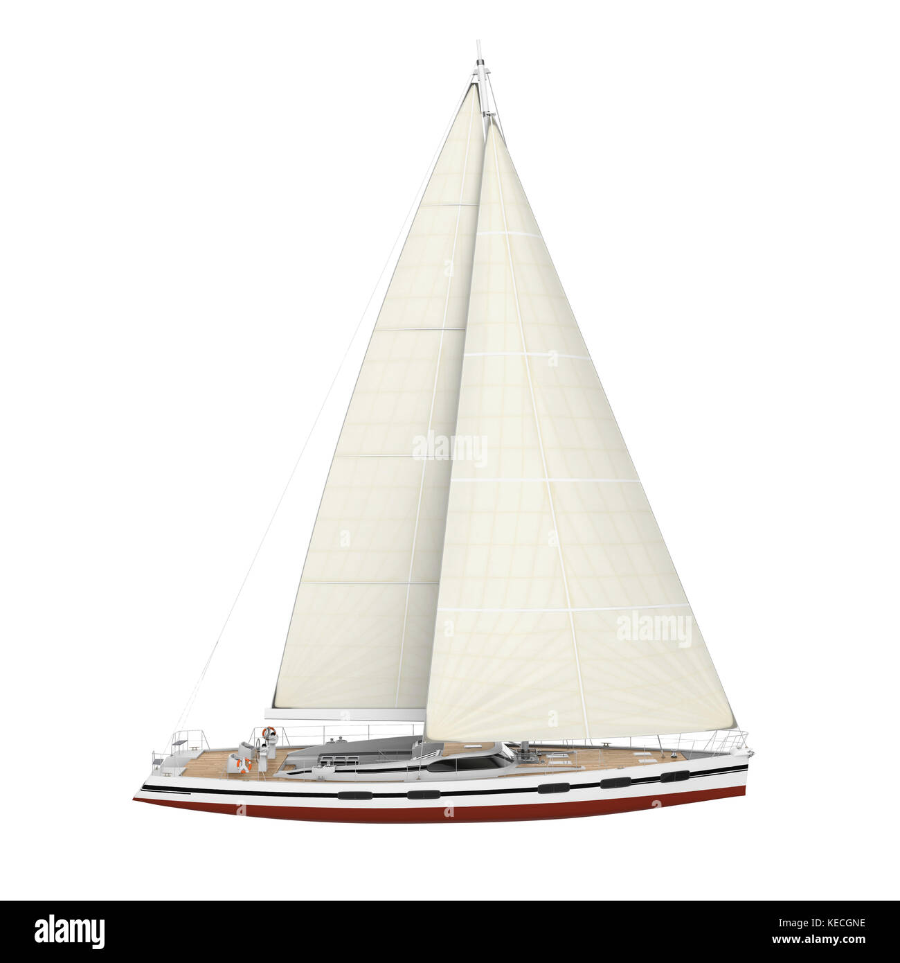 Sail Boat Isolated Stock Photo - Alamy