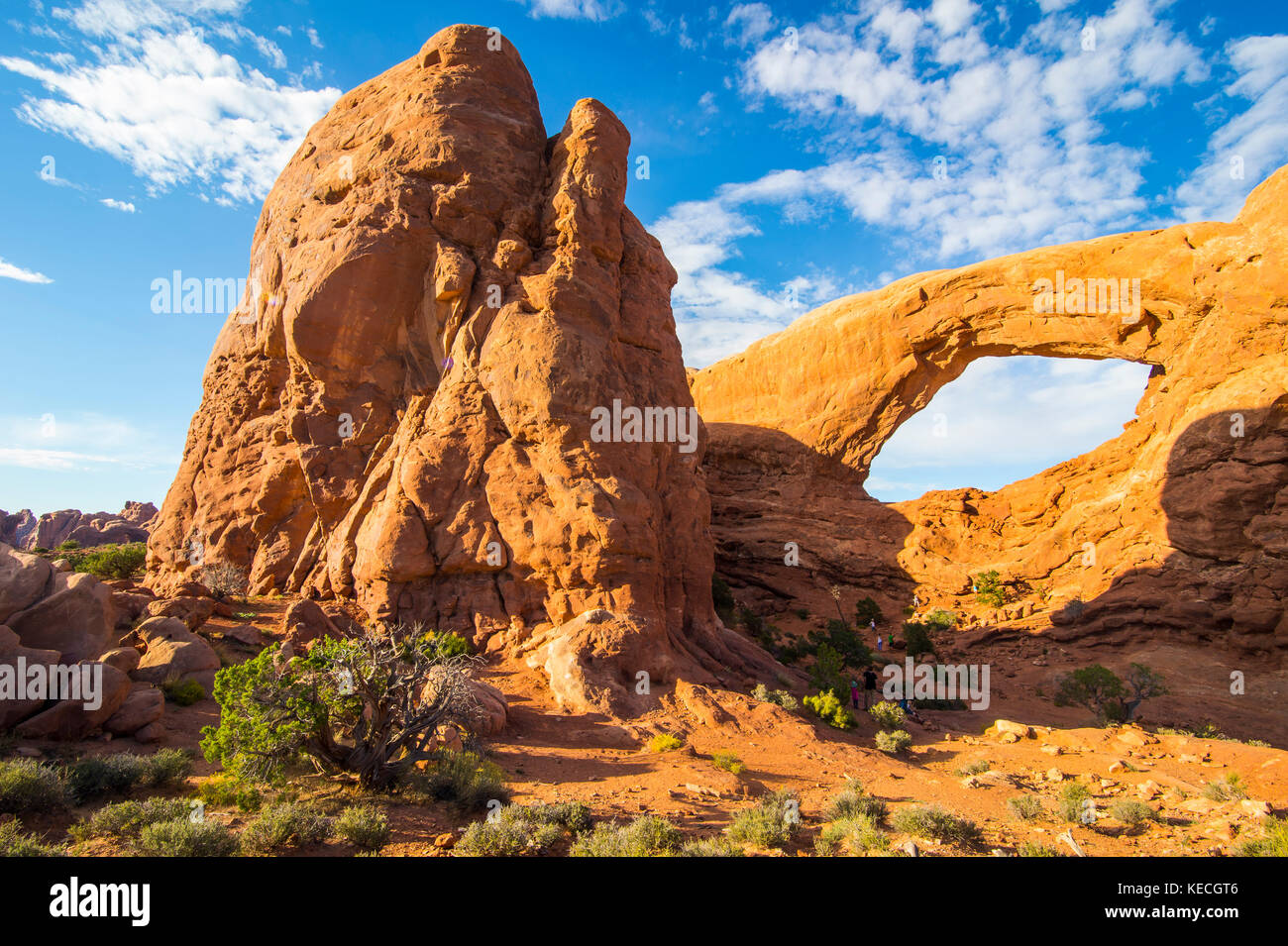 South window arch in the Arches National Park, Utah, USA Stock Photo ...