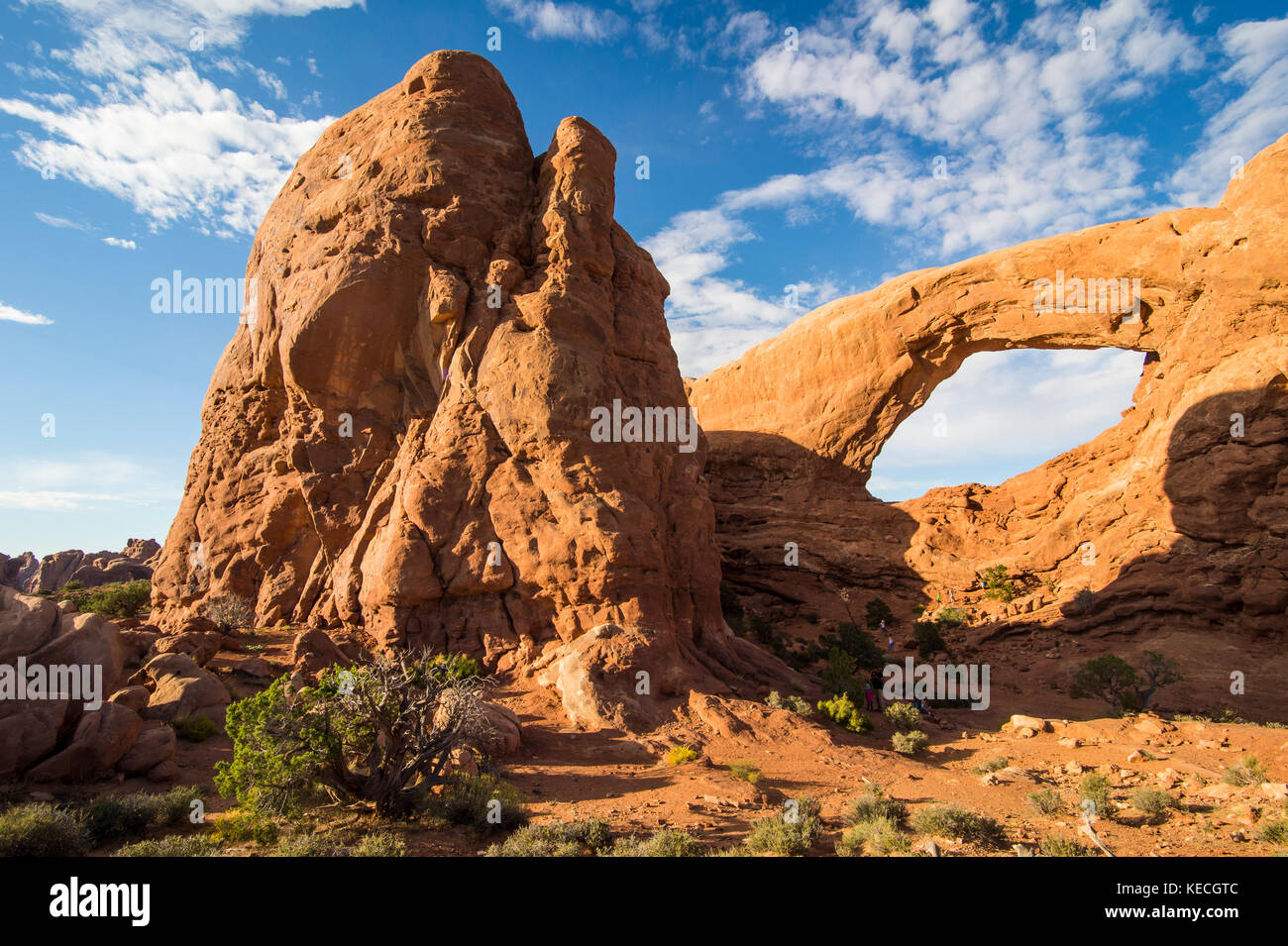 South window arch in the Arches National Park, Utah, USA Stock Photo ...