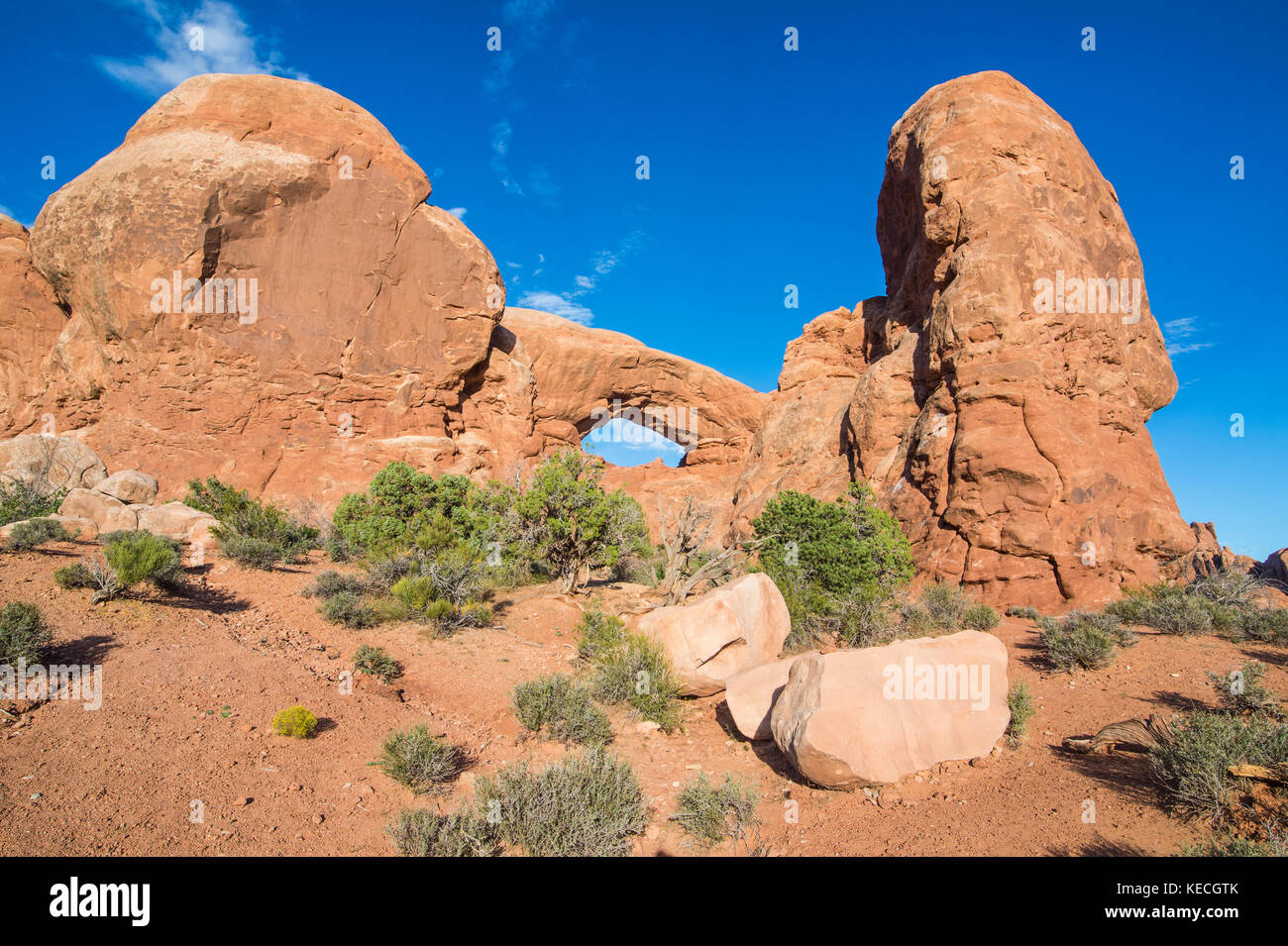 North window arch in the Arches National Park, Utah, USA Stock Photo ...