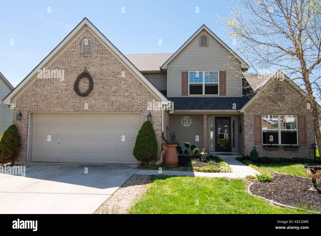 Middle class American home in Kentucky USA Stock Photo - Alamy