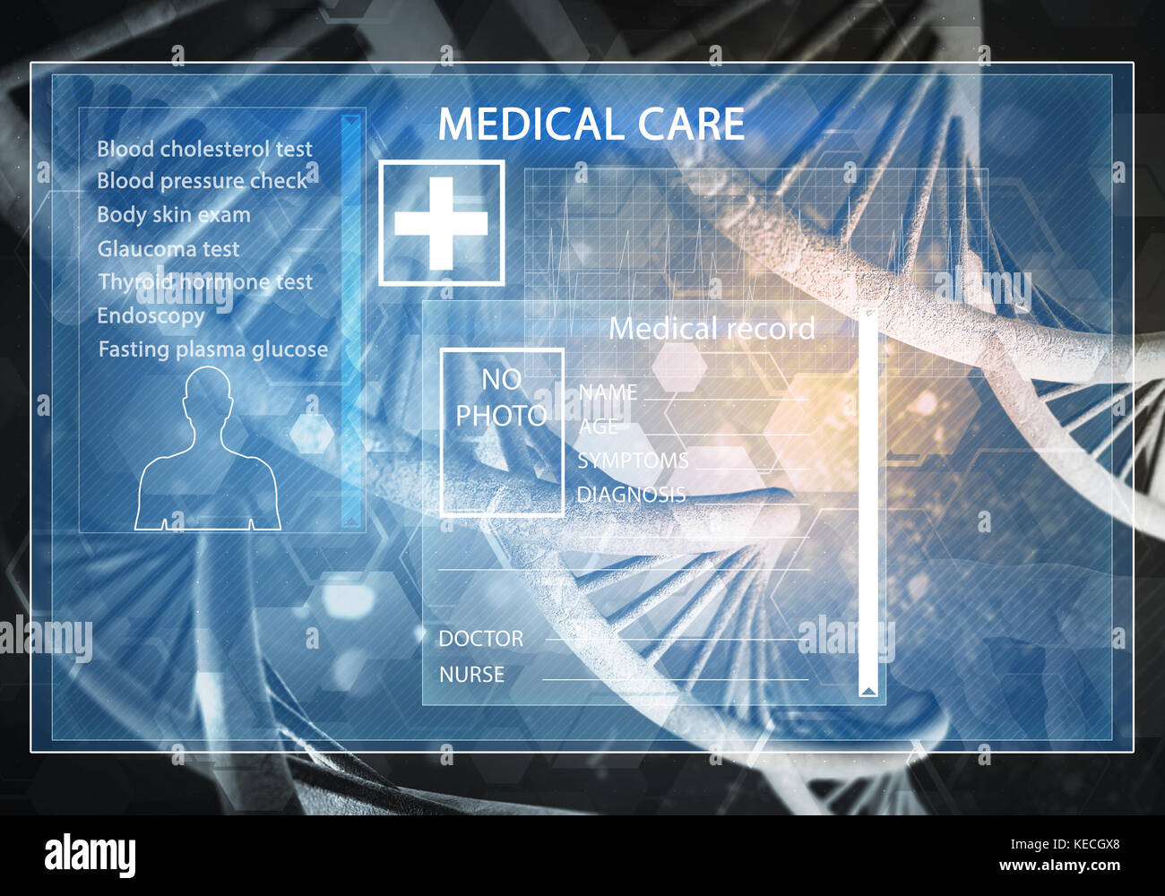 Medicine user interface Stock Photo - Alamy