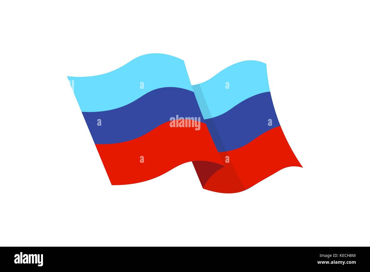 Vector illustration of the flag of self proclaimed Luhansk Peoples ...