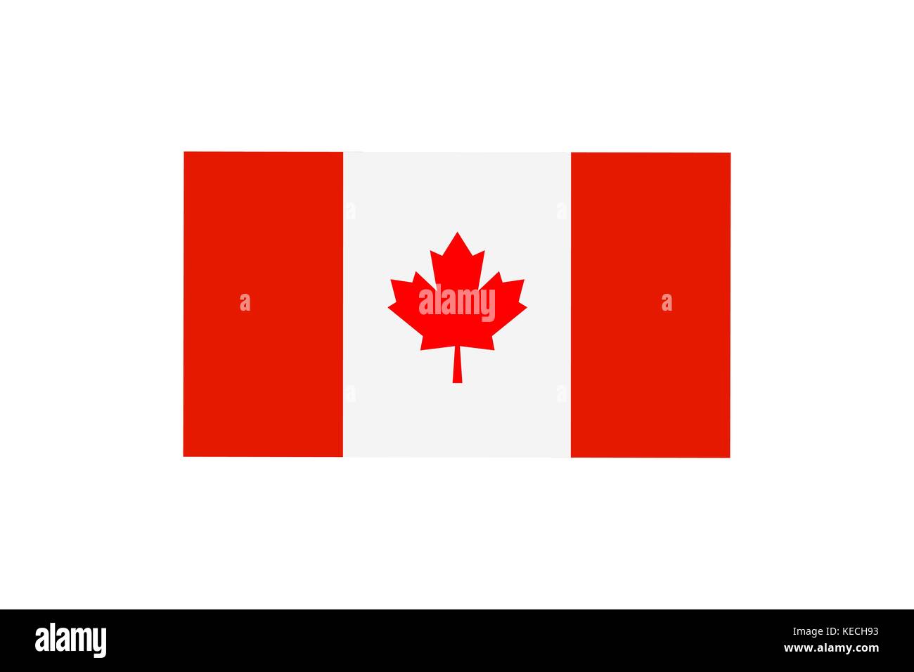 Vector illustration of the national flag of Canada. The Maple Leaf on ...