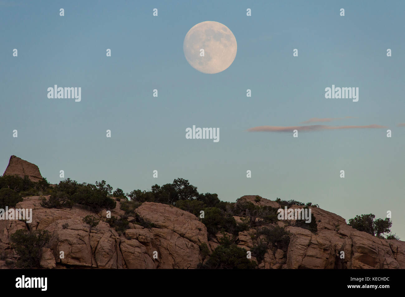 Full moon over fiery furnace a maze like passageway, Arches National ...