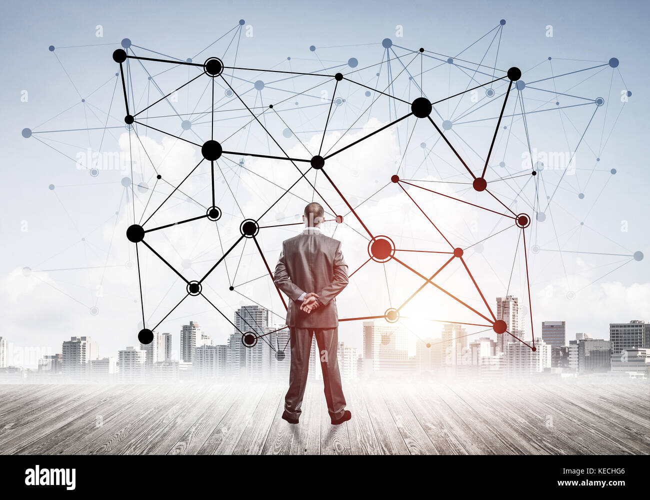 International business networking and social connection against Stock ...