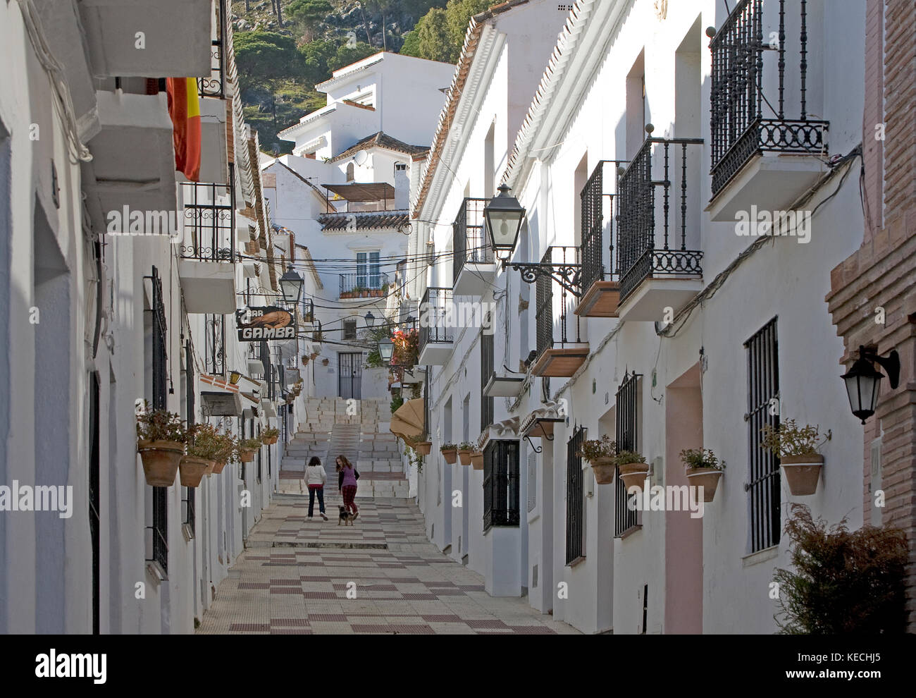Street Scene in Mijas, Malaga Spain Stock Photo - Alamy