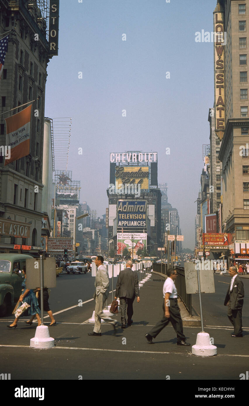 Street Scene, Times Square, New York City, New York, USA, July 1961 ...