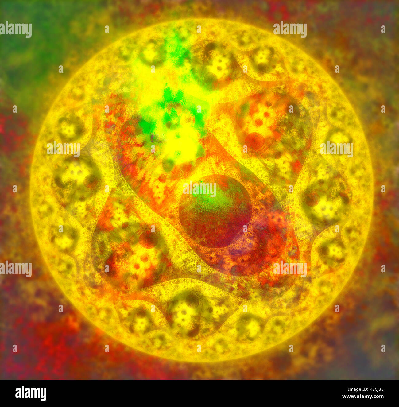 A hot, bright fractal sun shape Stock Photo - Alamy