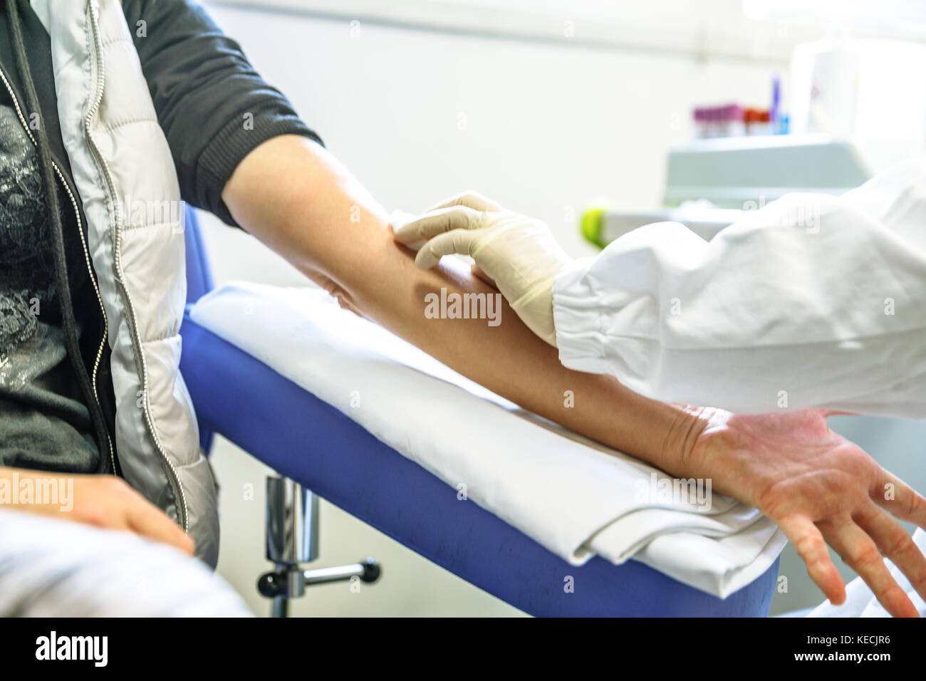 Blood sample close up Stock Photo - Alamy
