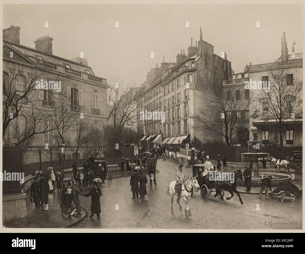 La Place Saint Georges, Paris, Photogravure Print from the Original ...