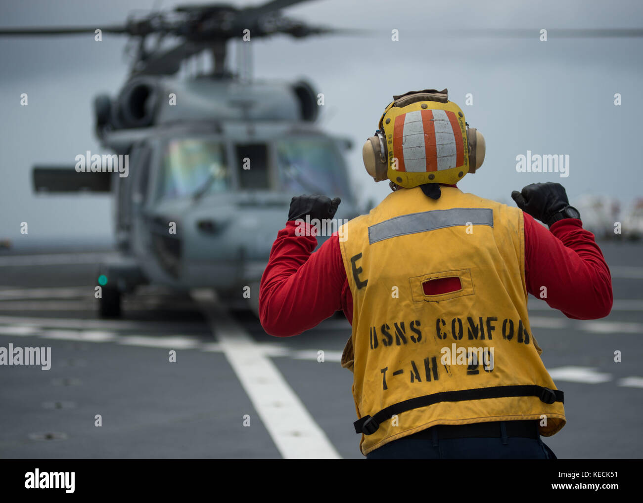 Signaling for a Landing Stock Photo - Alamy