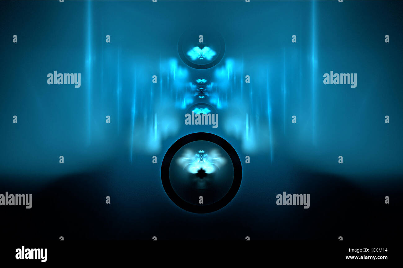 Spooky and strange shapes emerge from the fog revealing strange spheres ...