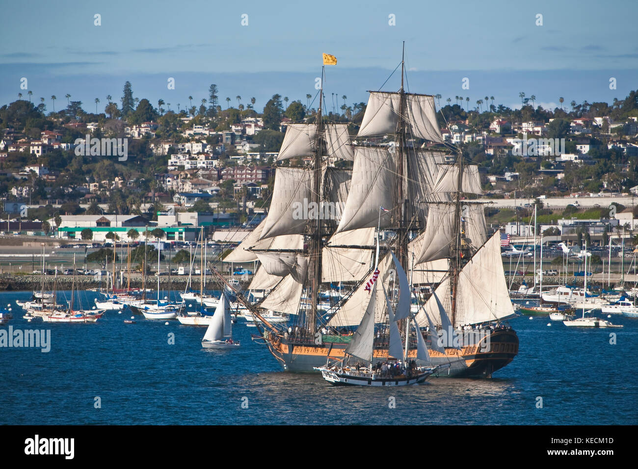 Tall Sailing Ship HMS Surprise dwarfs the Tall Sailing Ship Amazing ...