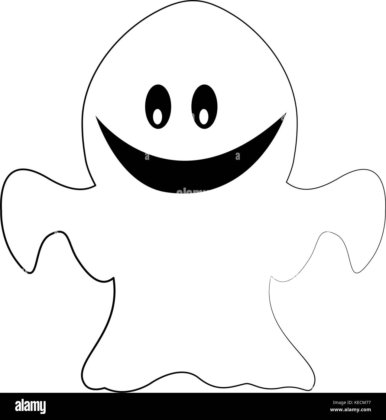 Isolated cute ghost Stock Vector Image & Art - Alamy