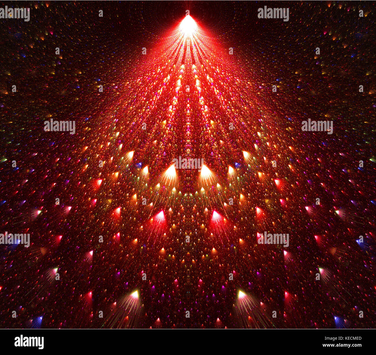 Excited particles gathering to a specific point Stock Photo - Alamy