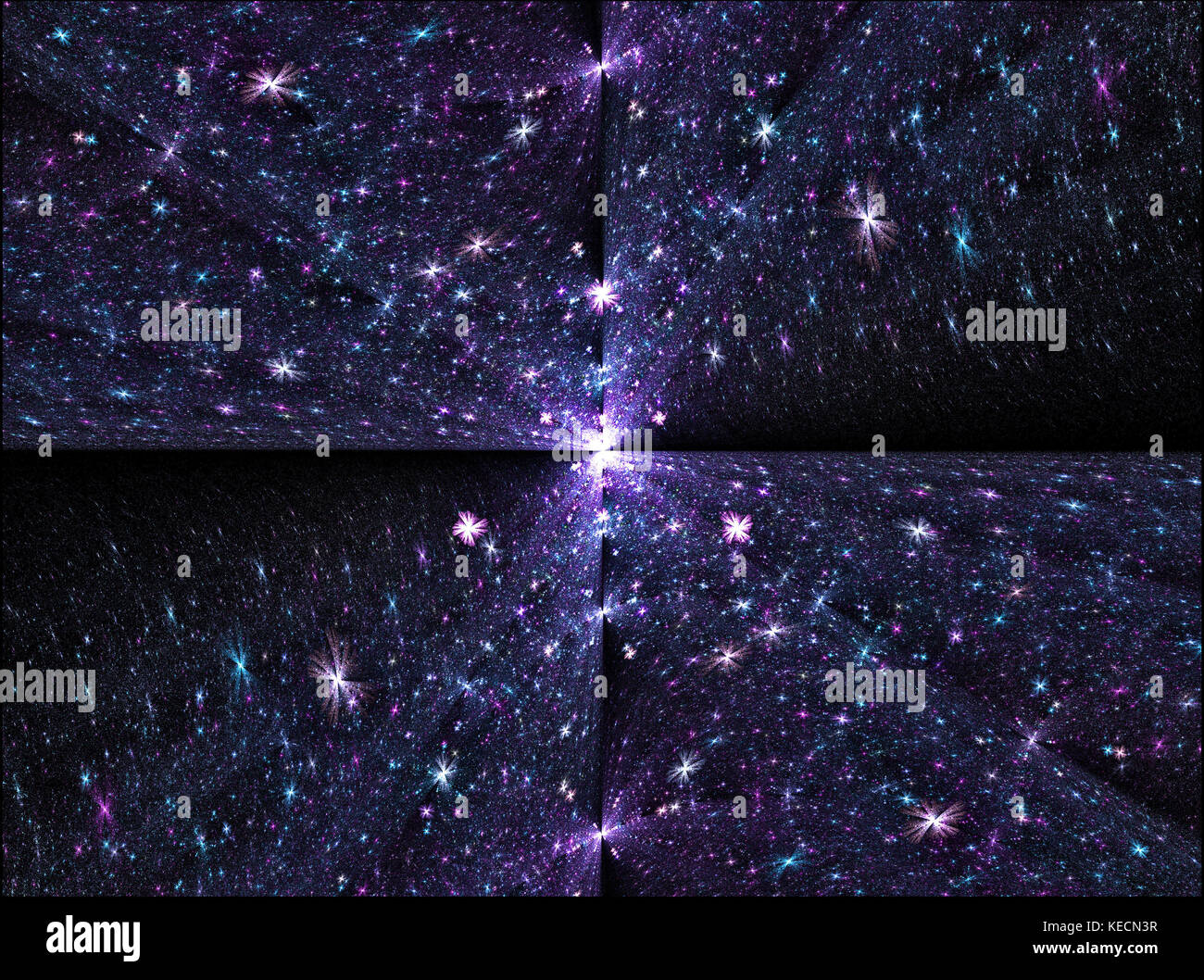 The fabric of spacetime being folded neatly into quartered sections ...