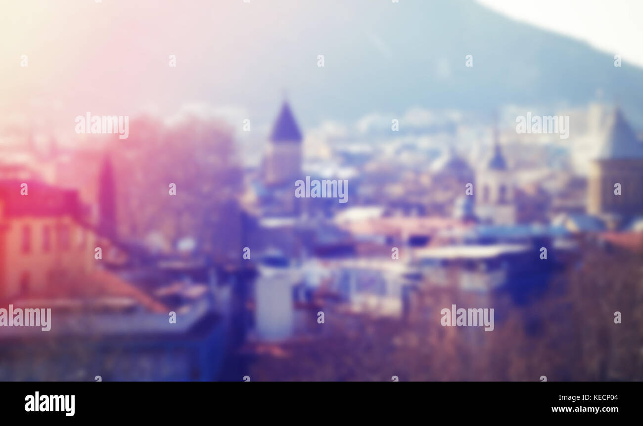 Blurred unfocused city view for background Stock Photo - Alamy