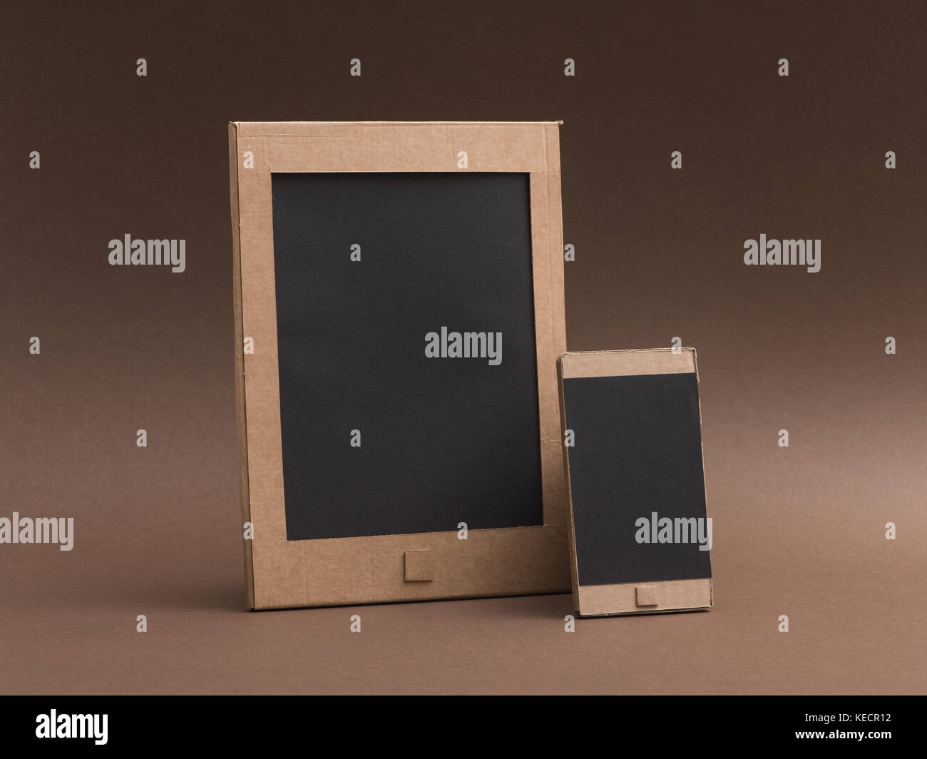 Creative digital tablet and smartphone made from recycled cardboard ...