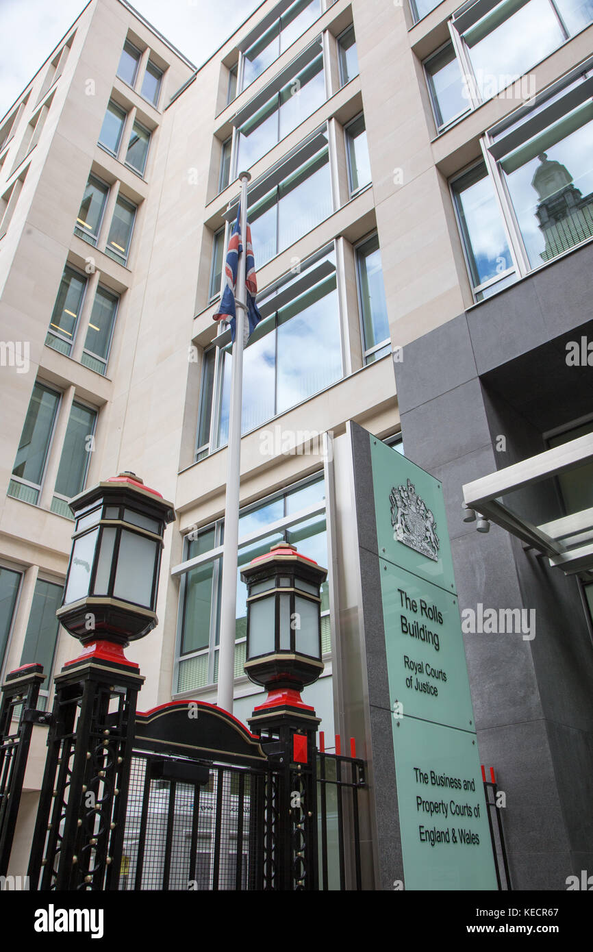 The Rolls Building, Royal Courts of Justice exterior in London. The ...