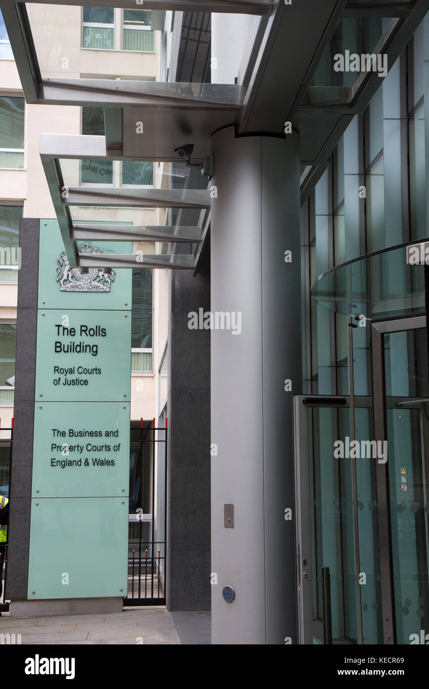 The Rolls Building, Royal Courts of Justice exterior in London. The ...