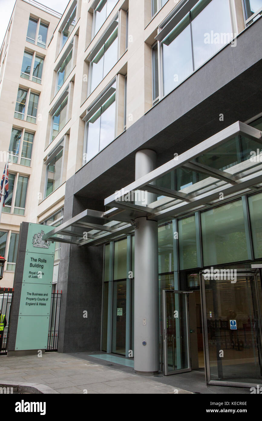 The Rolls Building, Royal Courts of Justice exterior in London. The ...