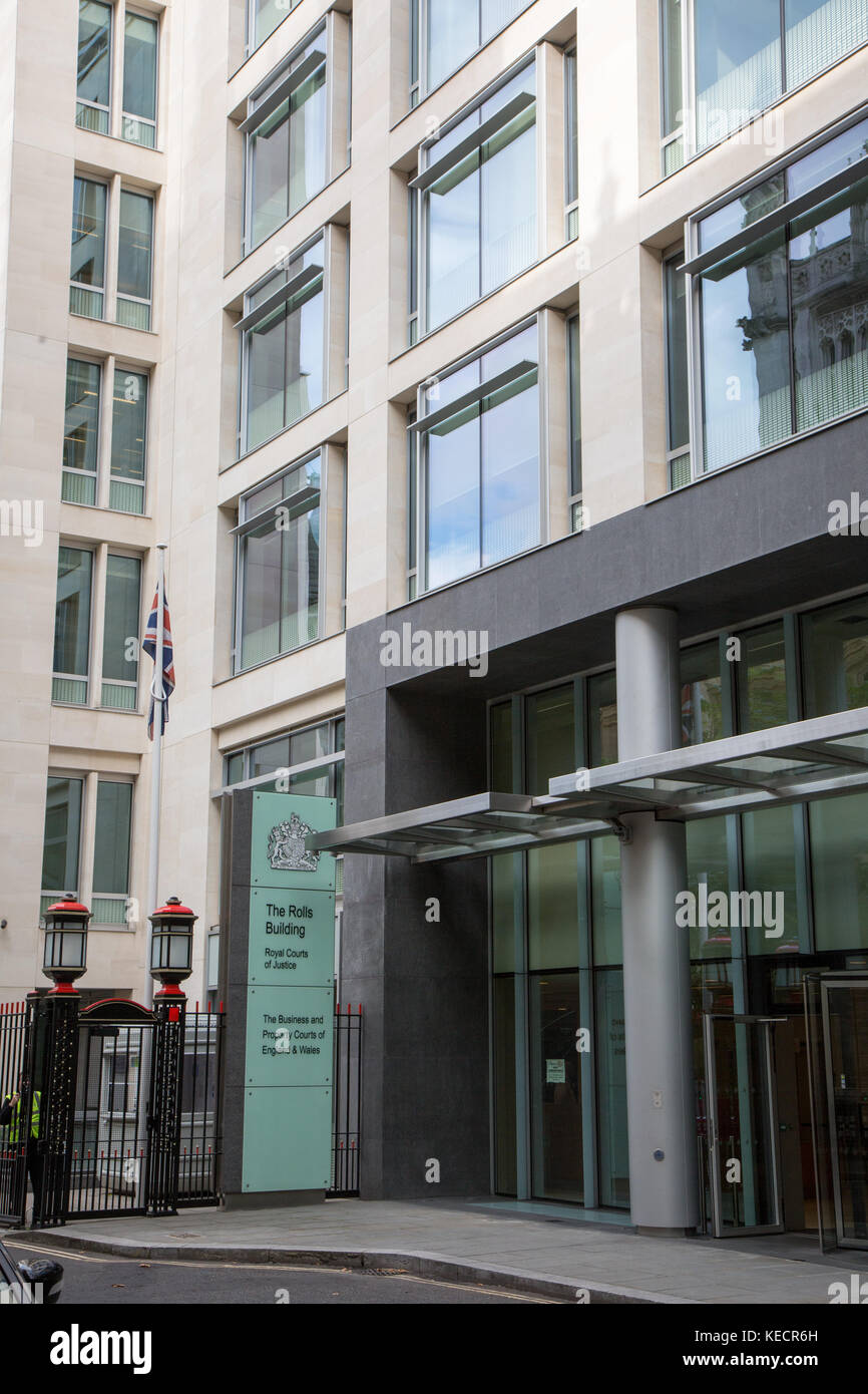 The Rolls Building, Royal Courts of Justice exterior in London. The ...