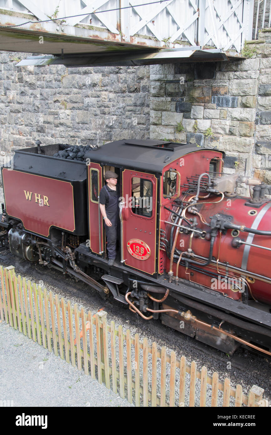 Welsh highland railway engine caernarfon hi-res stock photography and ...