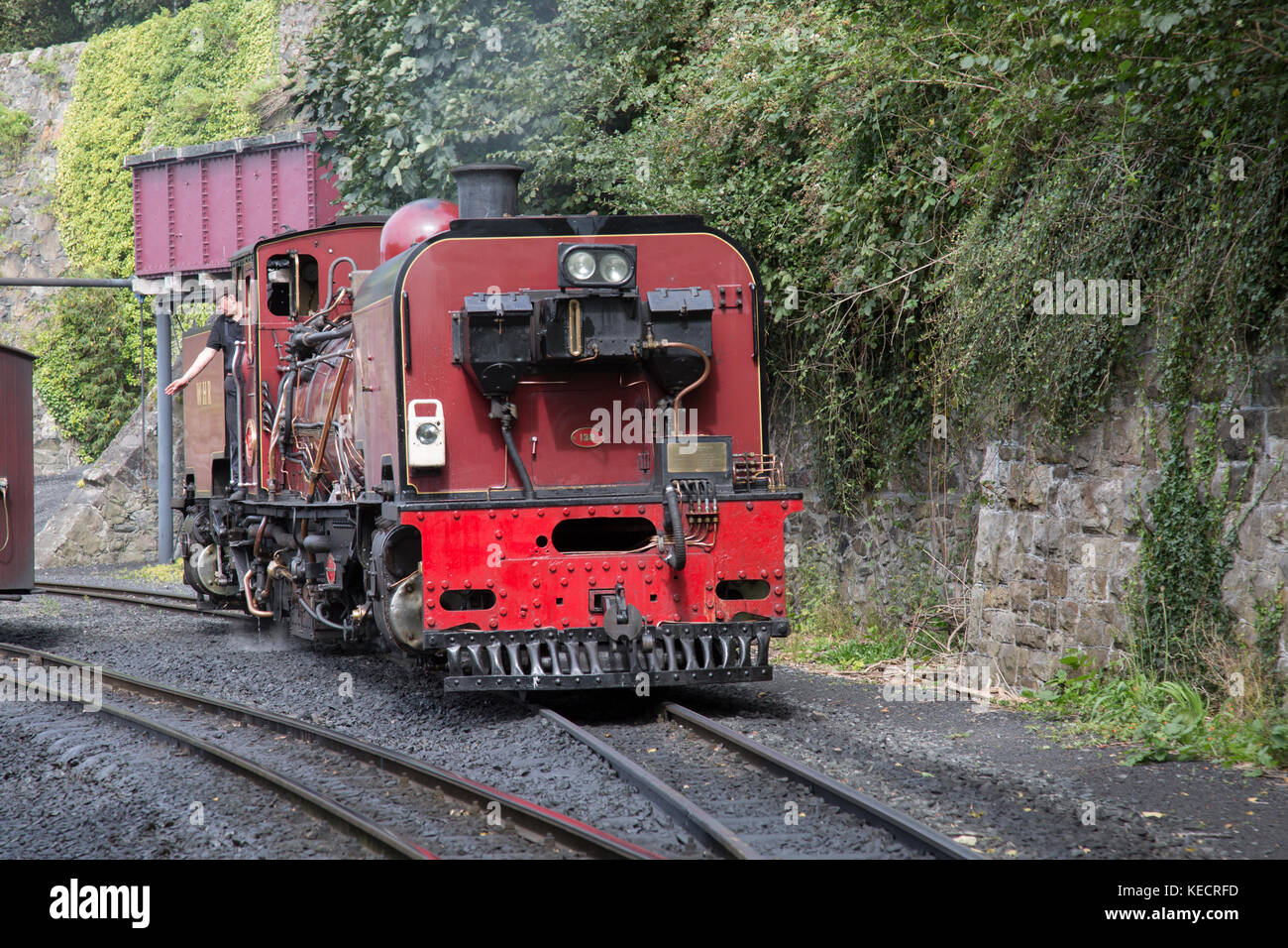 Steam Train at Caernarfon on Festinioc and Welsh Highland Railway ...