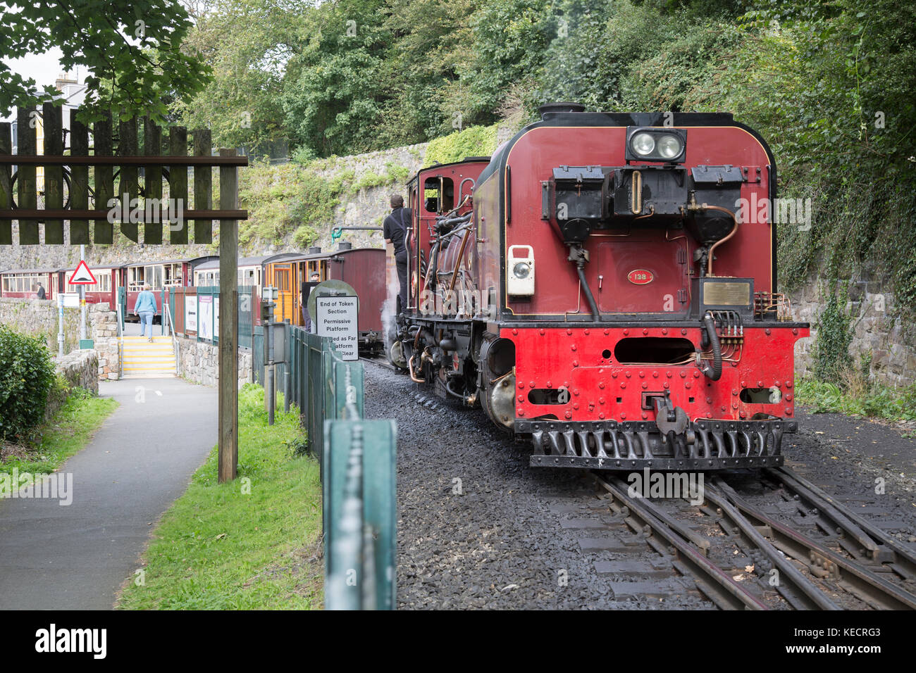 Steam Train at Caernarfon on the Festinioc and Welsh Highland Railway ...