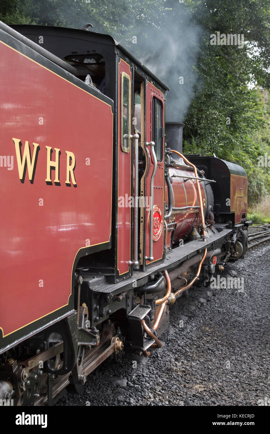 Steam Train at Caernarfon on Festinioc and Welsh Highland Railway ...