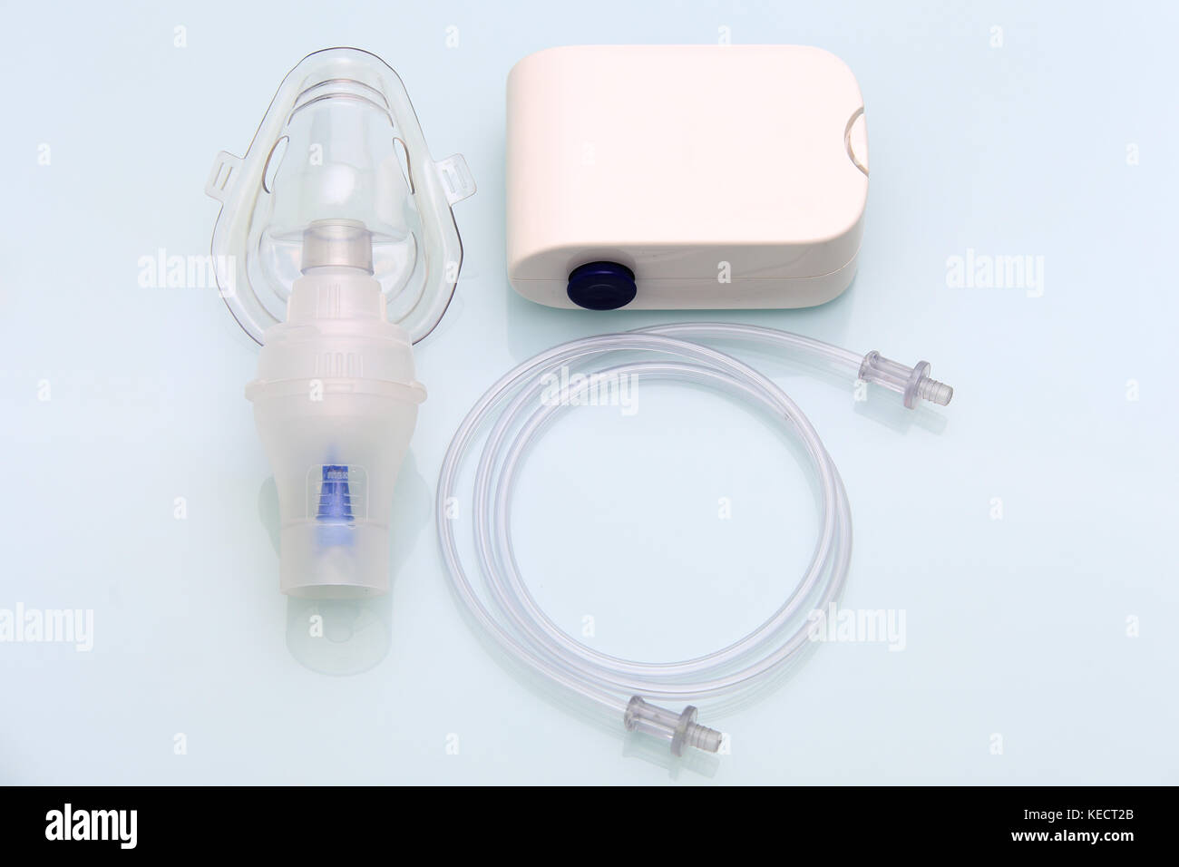 Portable inhaler on table. Details of new handle inhaler Stock Photo ...