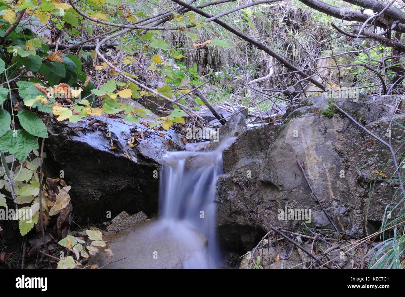 Waterfall in the Italian Appennine mountains, Piedmont, Italy Stock ...