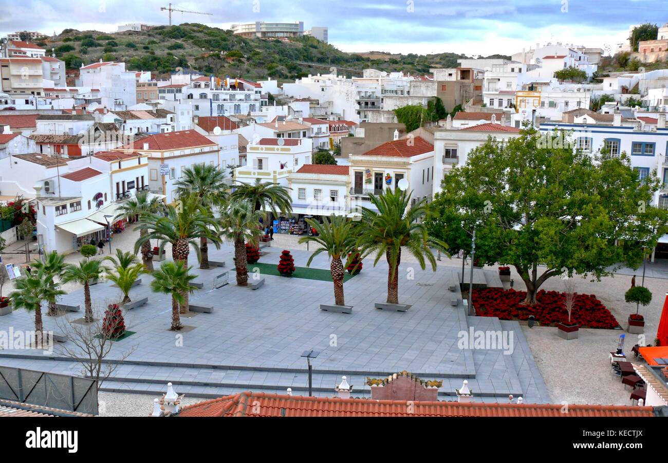 The Square, Albufeira Old Town, Portugal Stock Photo - Alamy