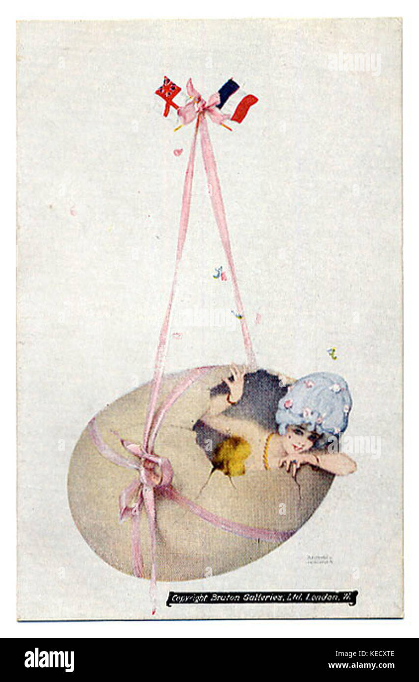 A 'bird' hatching from an egg vintage illustration Stock Photo - Alamy