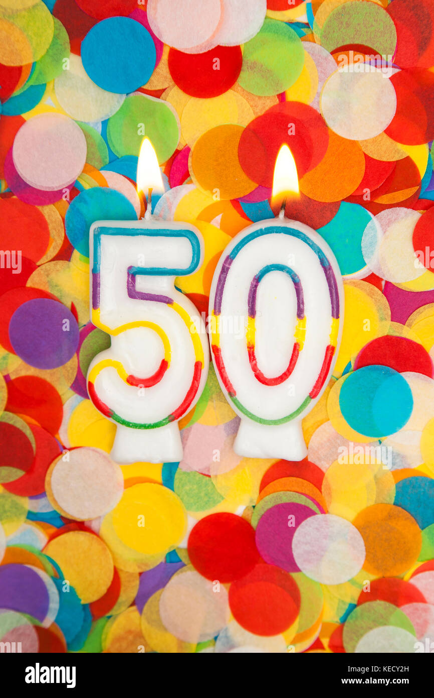 Number 50 and candle hi-res stock photography and images - Alamy