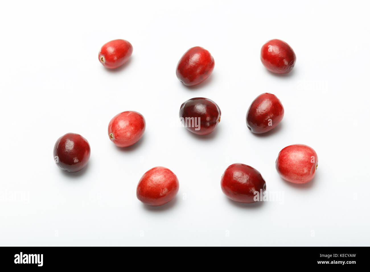 Red fresh raw cranberry isolated on white background. produce at bc ...