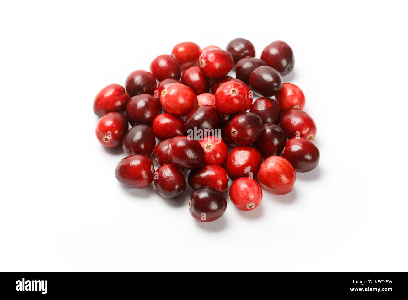 Red fresh raw cranberry isolated on white background Stock Photo - Alamy
