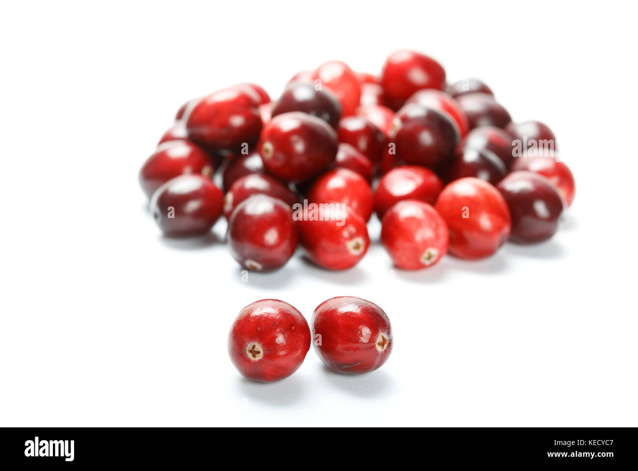 Red fresh raw cranberry isolated on white background Stock Photo - Alamy