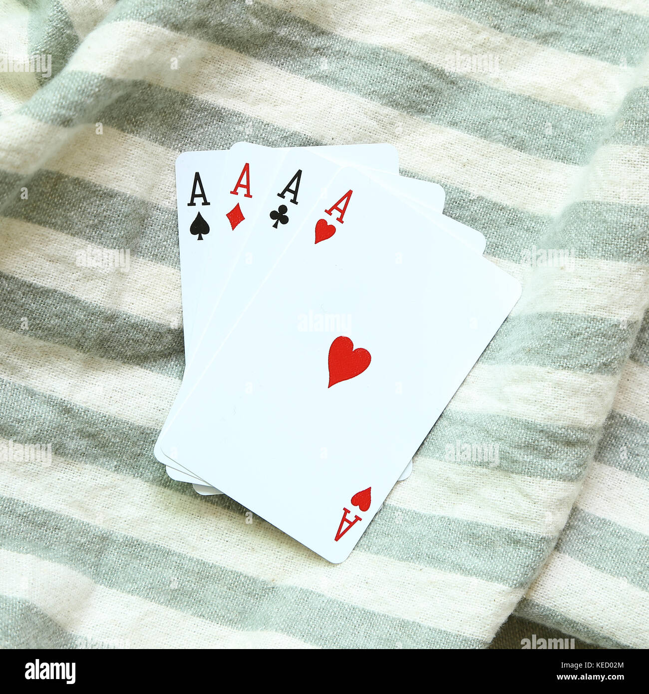 Closeup four ace cards hi-res stock photography and images - Alamy