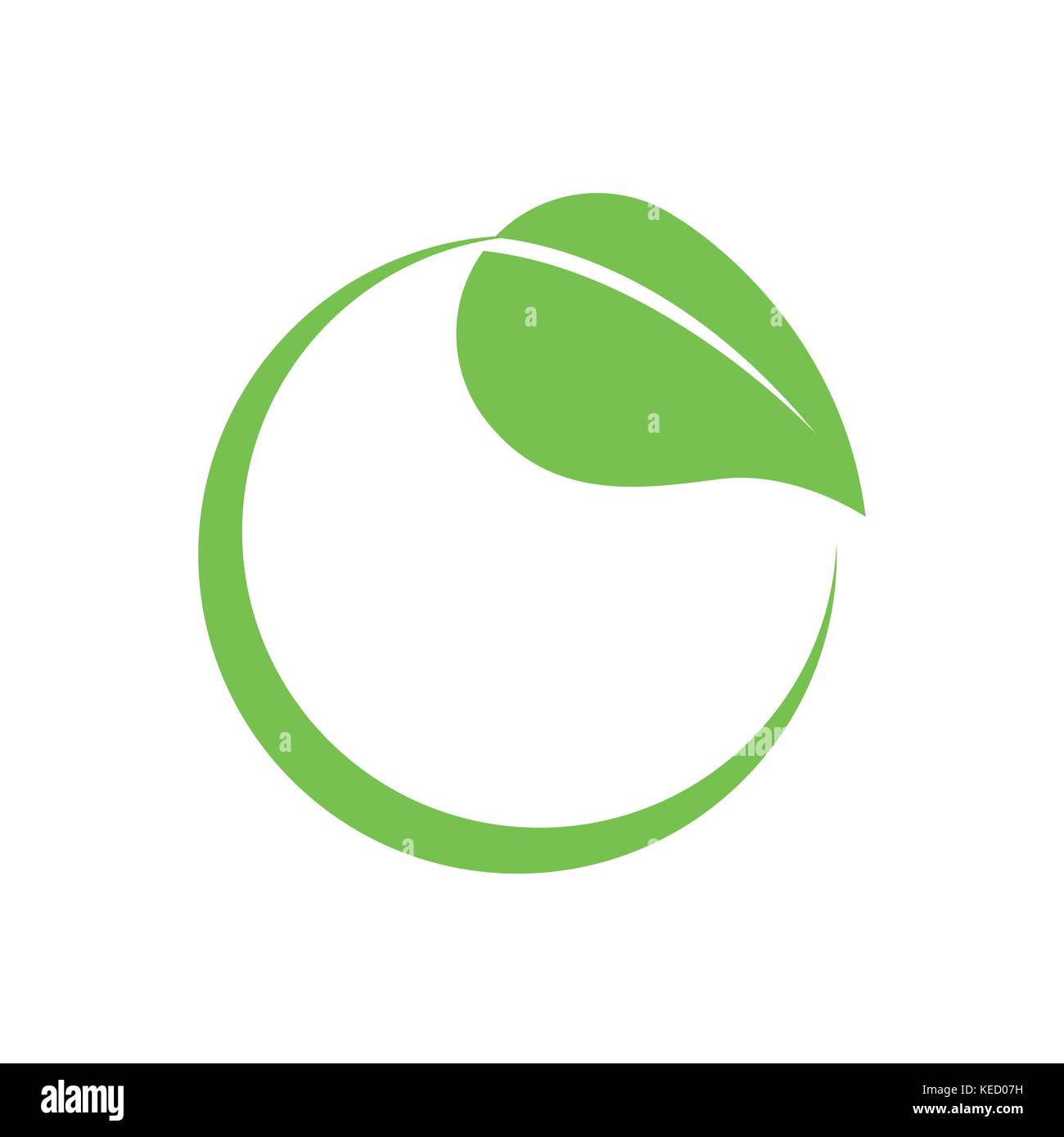 Eco-Friendly Leaf Circle Swoosh Stock Vector Image & Art - Alamy