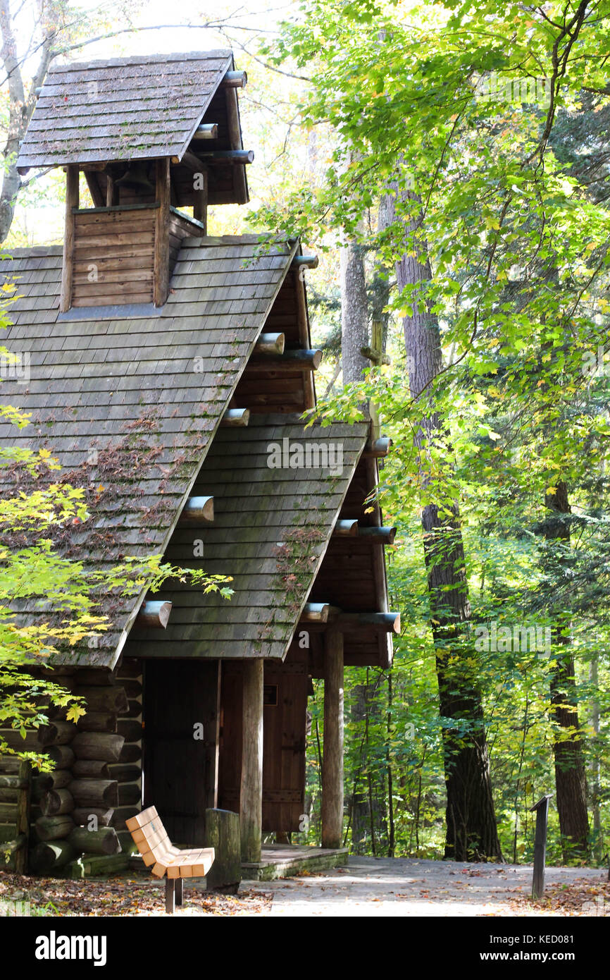 A beautiful chapel church in the middle of the woods in up north ...