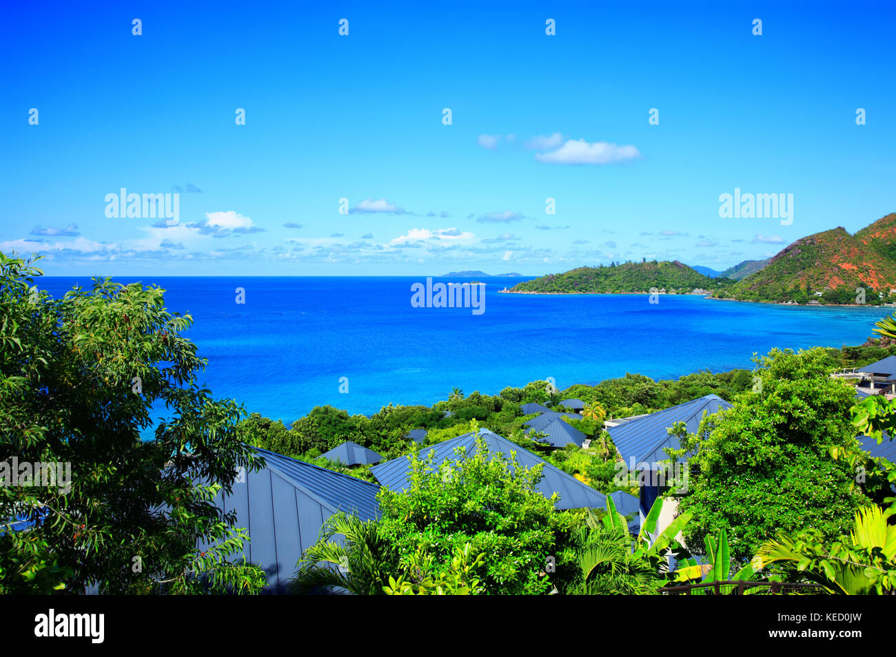 Possession Bay, Island Praslin, Republic of Seychelles. Island Grande ...