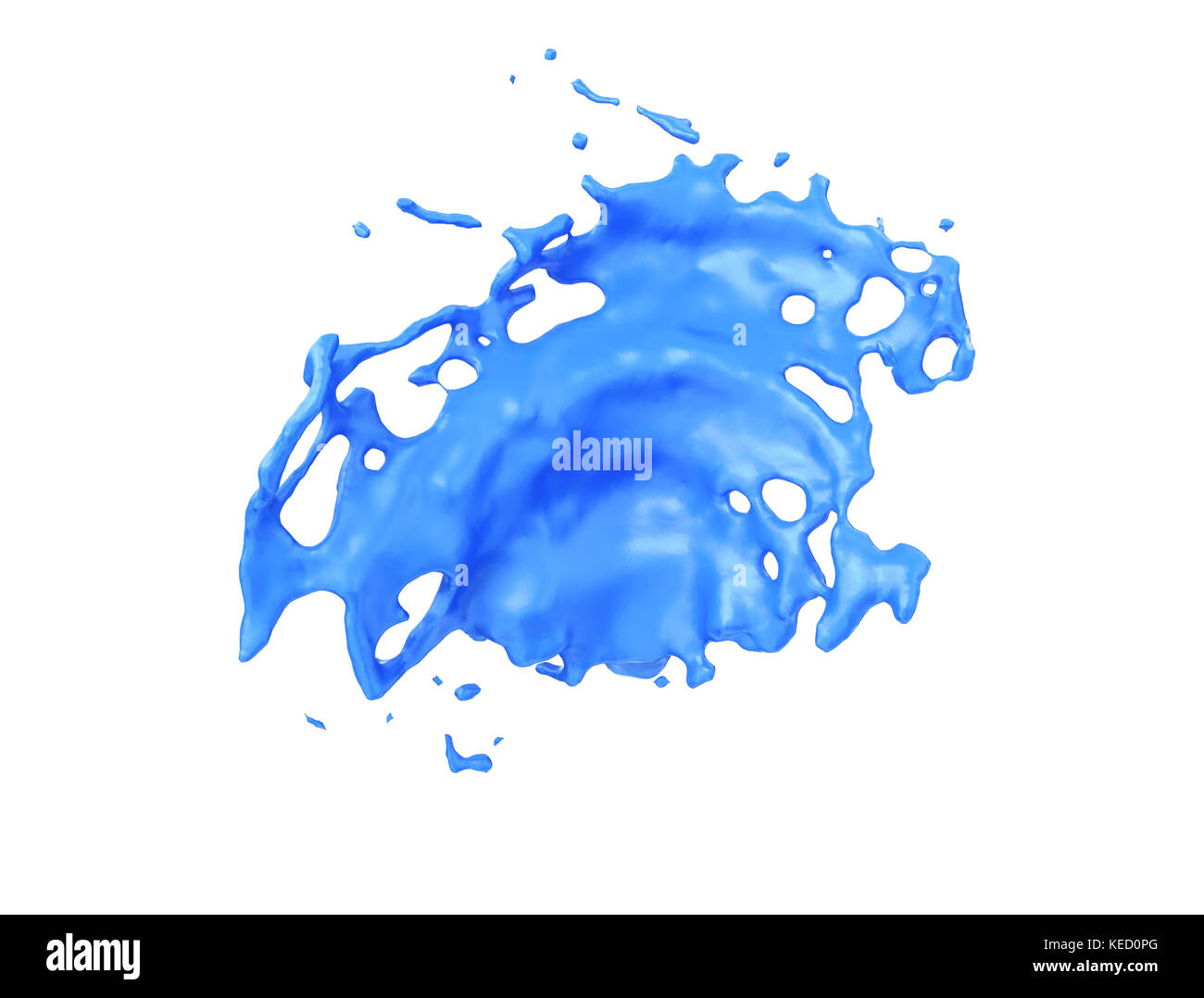 blue paint splash isolated on white background Stock Photo - Alamy