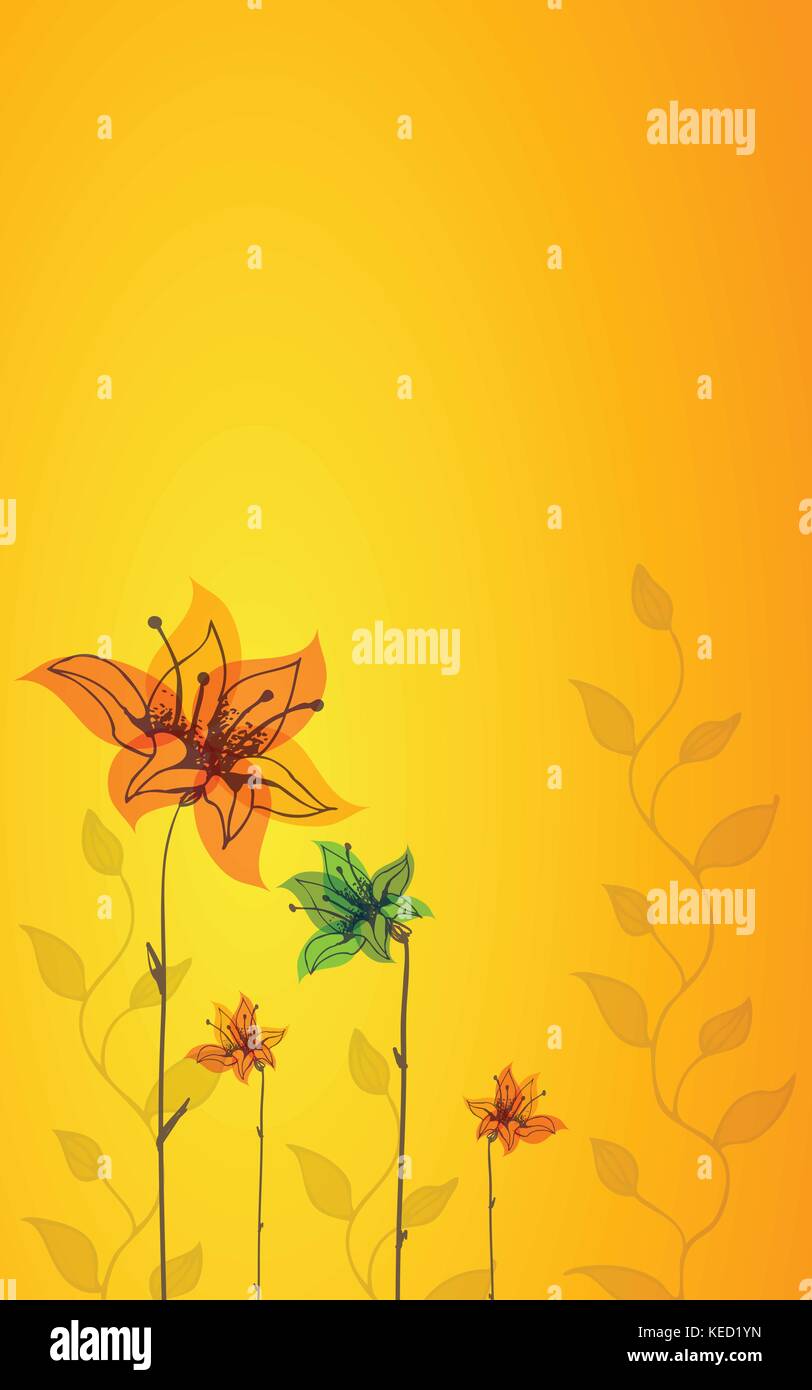 Beautiful color floral design card Stock Vector Image & Art - Alamy