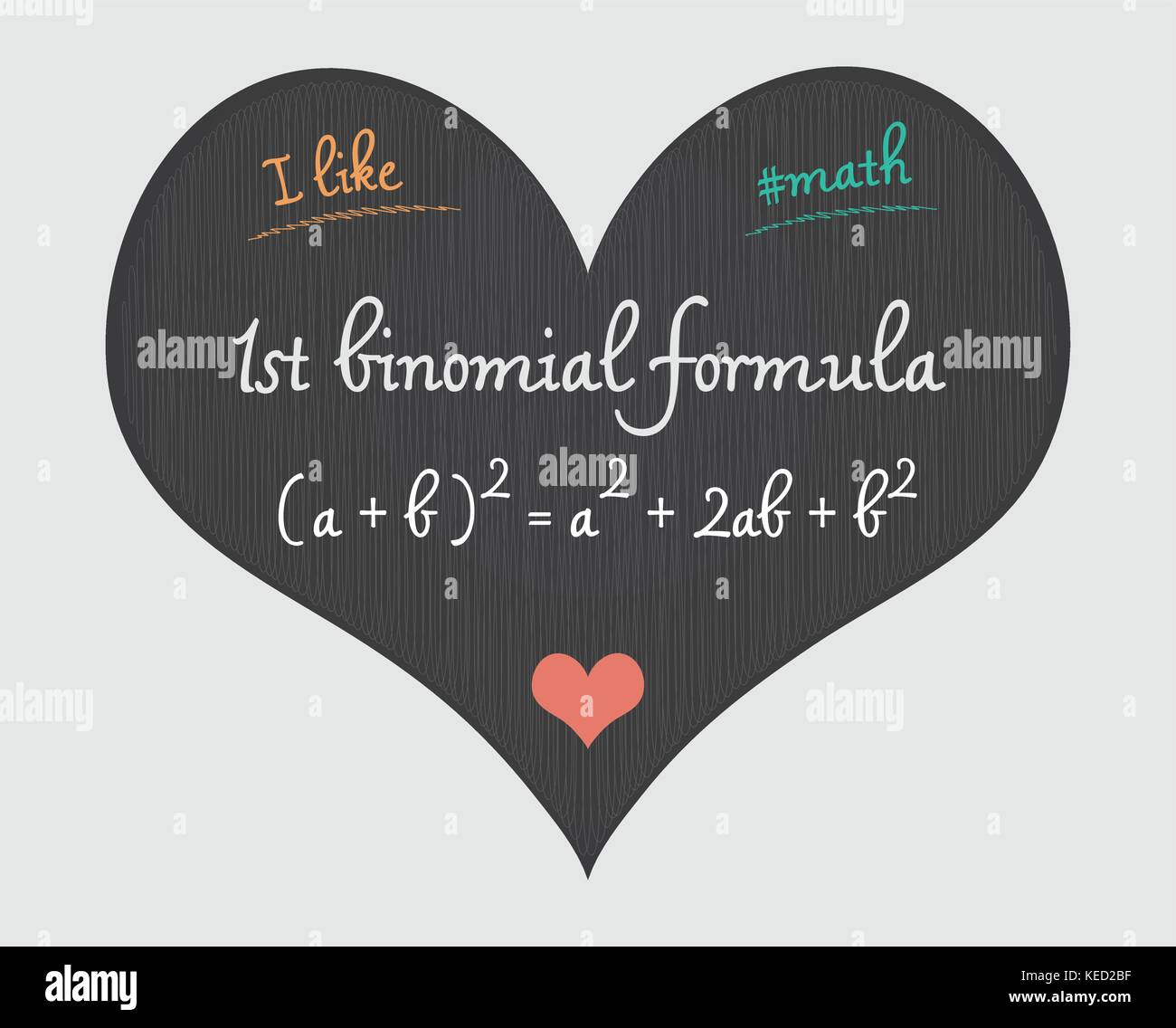 1st binomial formula - I like math illustration Stock Vector Image ...